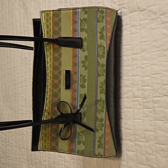 kate spade | Bags | Vintage Kate Spade Shoulder Bag Green And Rose ...